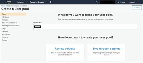 Amazon AWS Cognito Setup For Jitterbit App Builder