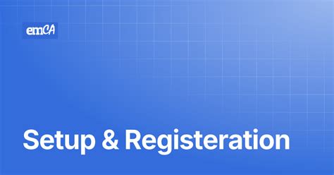 Setup And Registeration Emca Certificate Manager Support Center