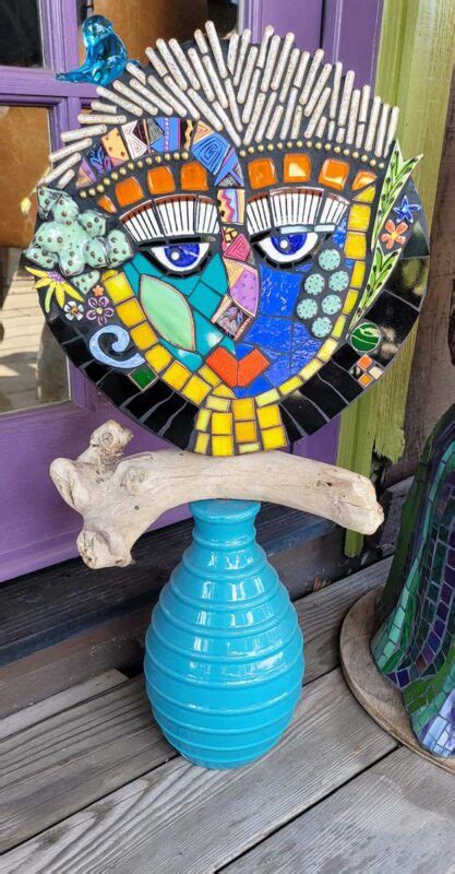 Sculptural Lamp Stack With Mosaic Passiflora Mosaics Fred And Donnell