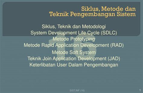Ppt Siklus Metode Dan Teknik Pengembangan Sistem Powerpoint Presentation Id 4580557