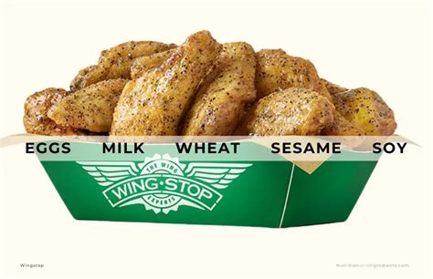 Wingstop Menu Allergen Guide For Chicken Wings