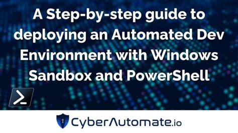 47 Step By Step Guide To Deploying Automated Dev Environment With