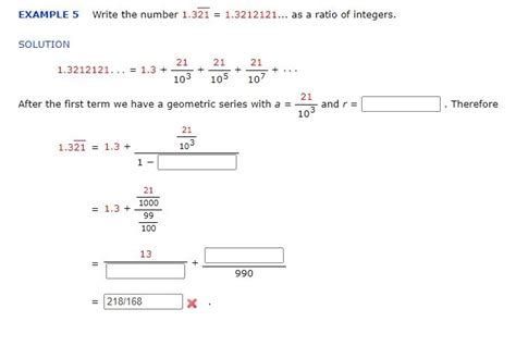 Solved EXAMPLE 5 Write The Number 1 321 1 3212121 As A Chegg Com