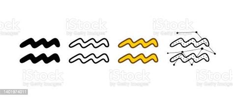 물병자리 조디악 기호 벡터 일러스트 레이 션은 흰색 배경에 고립 된 다양한 스타일입니다 0명에 대한 스톡 벡터 아트 및 기타 이미지 0명 개념 검은색 Istock