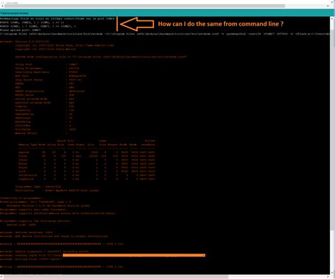 Cannot Use Avrdude In Command Line Port Changed During Sketch Upload Uploading Arduino