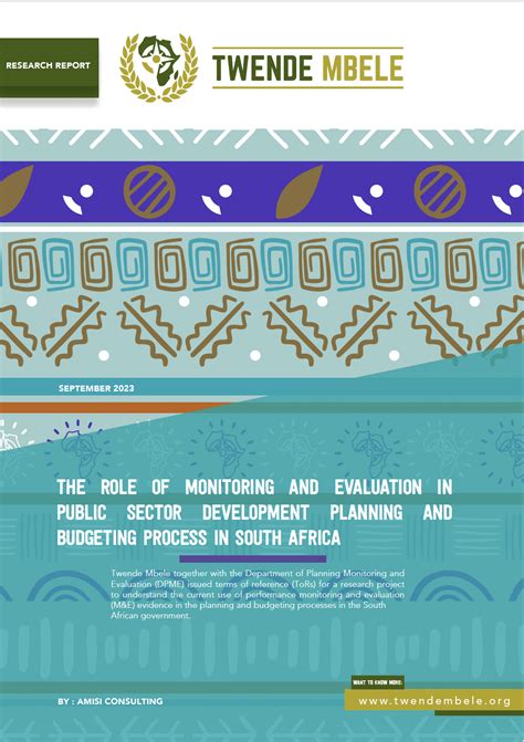 The Role Of Monitoring And Evaluation In Public Sector Development Planning Budgeting Process In