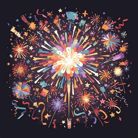 Labor Day Fireworks Celebration Poster Premium Ai Generated Vector