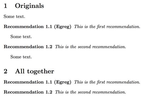 environments how to automatically repeat all the theorems tex
