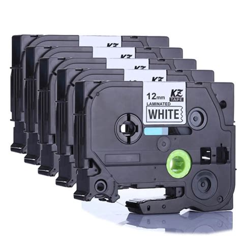 5pcs Tze231 Label Tape Black On White Compatible Brother Printers Tze