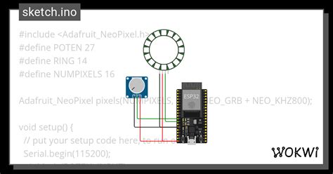 Potentiometer Wokwi Esp32 Stm32 Arduino Simulator