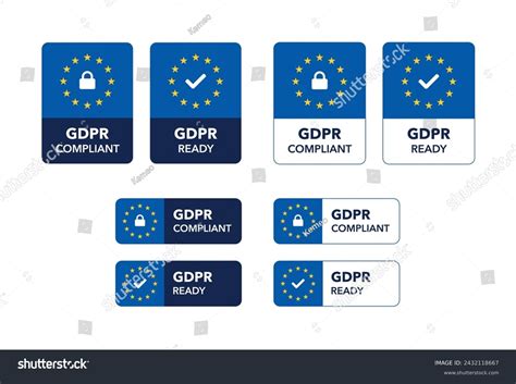 General Data Protection Regulation Gdpr Badge Stock Vector Royalty Free 2432118667 Shutterstock