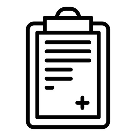Medical File Icon Outline Vector Health Data 15659706 Vector Art At Vecteezy