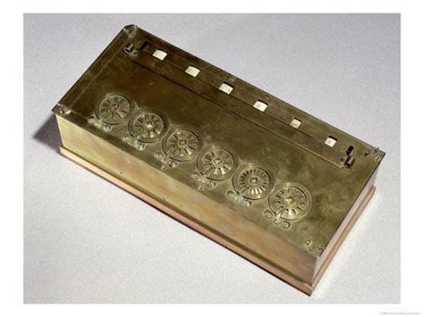 calculating machine invented by blaise pascal in 1642 giclee print