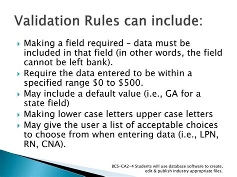 Ppt Validation Rules Powerpoint Presentation Free Download Id 5640862