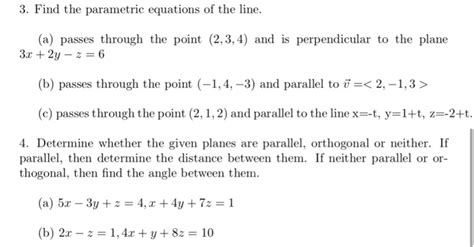 Parametric Equation For Line Perpendicular To Plane Tessshebaylo