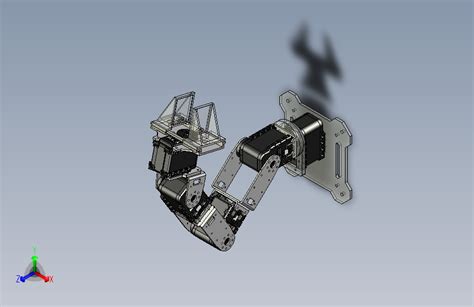 Phantomx钳夹6轴机械臂3d图纸 Inventor设计 Inventor 2017 模型图纸下载 懒石网