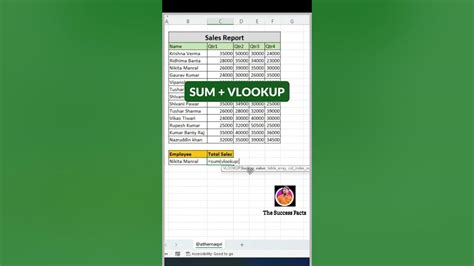 How To Use Sumvlookup Calculate In Excelexceltutorialexceltechexceltipsexceltricksytshorts