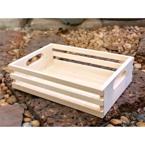 ลังไม้ And กระบะไม้สนนอก มีที่จับ Shopee Thailand