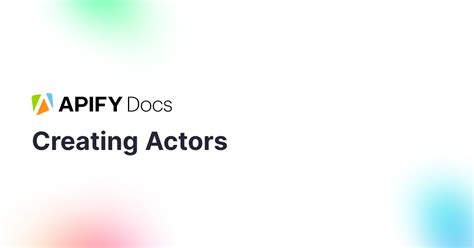Creating Actors Academy Apify Documentation