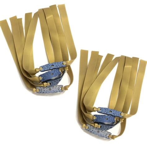 Ucckeyi 20 Pcs Flat Rubber Bands For Slingshot Gold 1 0mm Replacemen