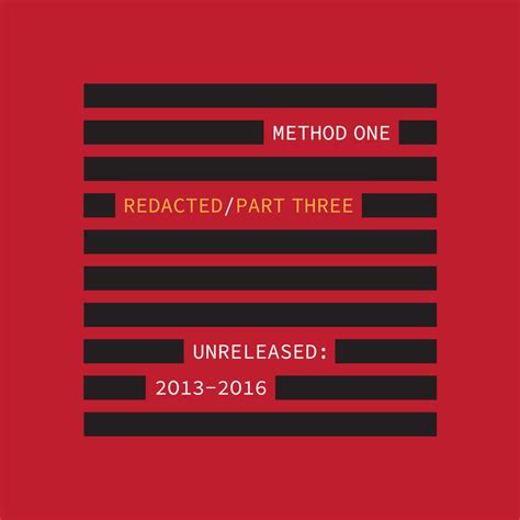 Redacted Part Three 2013 2016 Method One