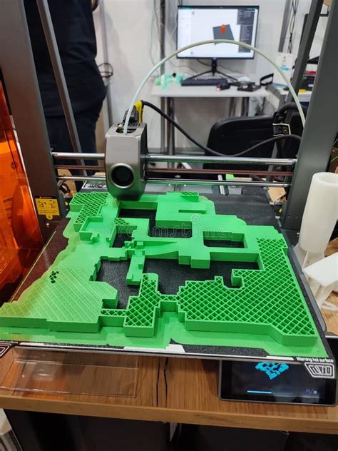 3d Printer Printing Object Close Up Process Creating Three Dimensional