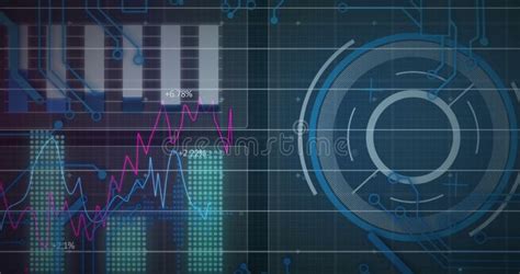 Animation Of Scope Scanning And Data Processing Stock Footage Video
