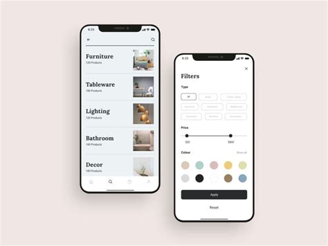 Ecommerce Shopping Mobile App Filters UI Design Ui Design Filter