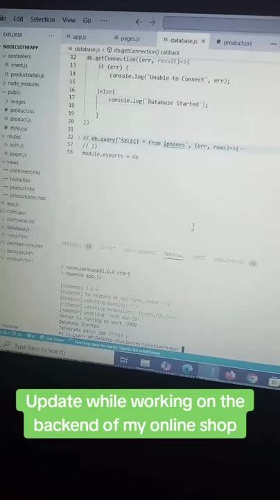 Yunus Kelani On Linkedin Webdevelopment Nodejs Expressjs Mysql Handlebars Ecommercejourney
