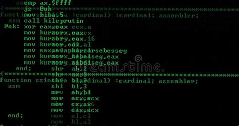 Computer Code Running On Screen Stock Footage Video Of Hack Assembly 387592328
