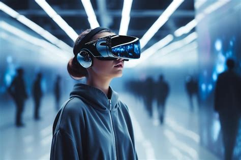 Premium Photo A Woman Exploring The World With Arvr Generative Ai