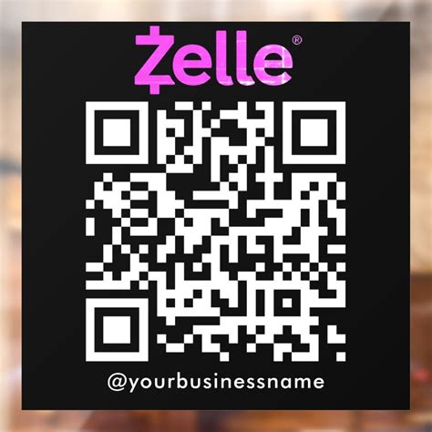 Zelle QR Code Payment Scan To Pay Black Window Cling Zazzle Coding Window Clings How To