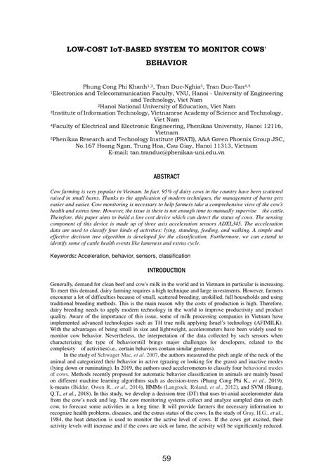 pdf low cost iot based system to monitor cows behavior