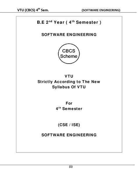 Download Vtu Computer Science Software Engineering Pdf Online 2020