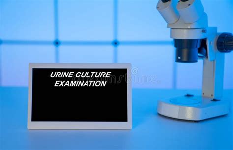 Medical Tests And Diagnostic Procedures Concept Text On Display In Lab Urine Culture