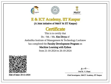 Machinelearning Python Fdp Iitkanpur Lifelonglearning