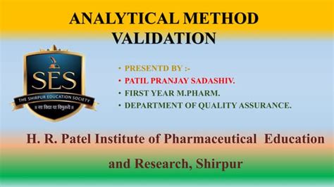 Related Substances Method Validation Pptslide Ppt