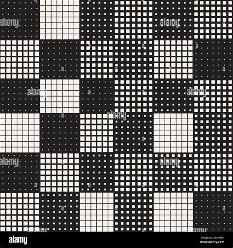 Modern Stylish Halftone Texture Endless Abstract Background With Random Size Squares Vector