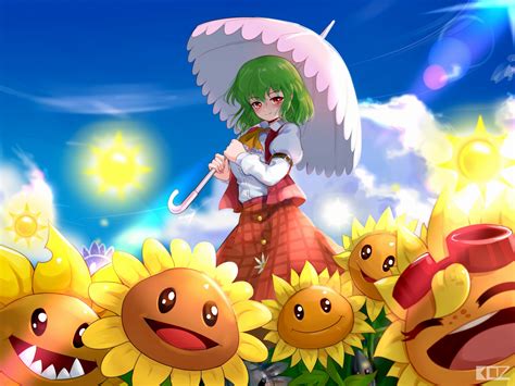 Edz Drawz Kazami Yuuka Solar Flare Plants Vs Zombies Heroes Sunflower Plants Vs Zombies