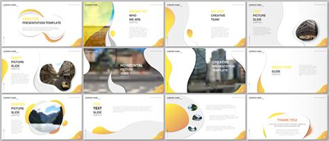 최소한의 프리 젠 테이 션 디자인 유체 다채로운 유행 그라데이션 기하학적 모양과 포트폴리오 벡터 템플릿입니다 프리 젠 테이 션