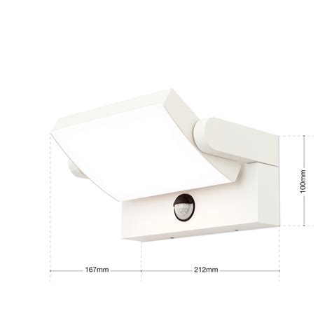 Ginger Led Outdoor Wall Light Sensor White Ip Lights Ie
