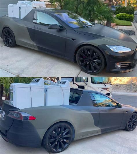 Forget The Cybertruck This Custom Tesla Model S Pickup Already Exists