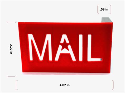 Red Mailbox Flag Kit Front Mount Mail Design Etsy