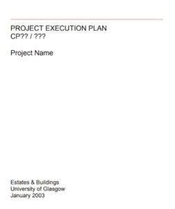 25 X Project Execution Plan Template Word Excel