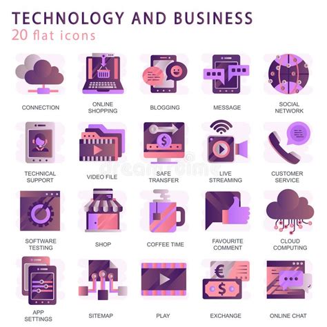 Set Vector Icons With Elements For Mobile Concepts And Web Apps Stock Illustration