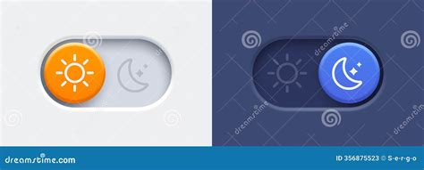 Dark Mode And Light Mode Toggle Switch Buttons Material Design Slider