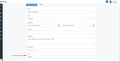 There Is No Option For The Lead When The User Is Trying To Edit Any