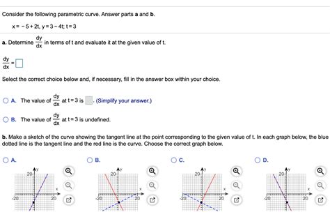 Solved Consider The Following Parametric Curve Answer Parts Chegg