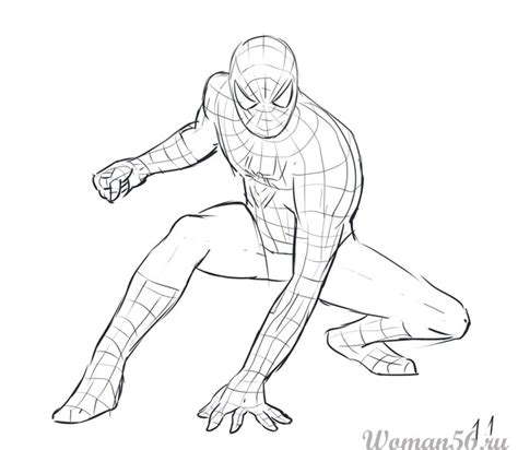 Как рисовать человека паука видео