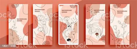 소셜 네트워크 스토리 벡터 일러스트레이션을 위한 트렌디한 편집 가능한 템플릿입니다 소셜 미디어를 위한 디자인 배경 자동 포스트 프로덕션 필터에 대한 스톡 벡터 아트 및 기타